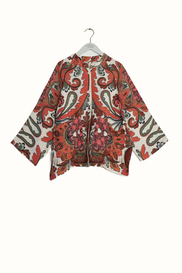 One Hundred Stars Fiesta Orange Linen Jacket – Twenty Three Living